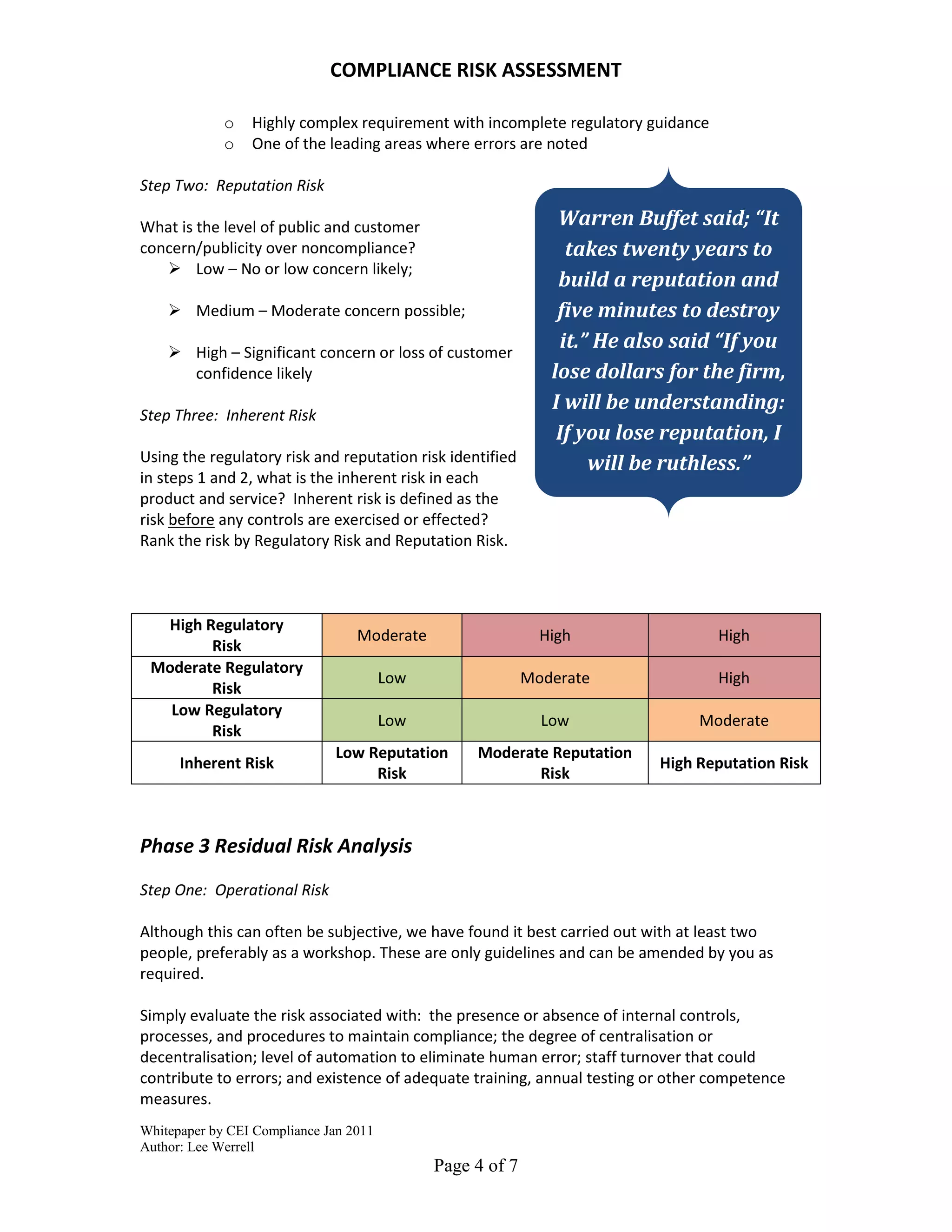 Compliance Risk Assessment | PDF