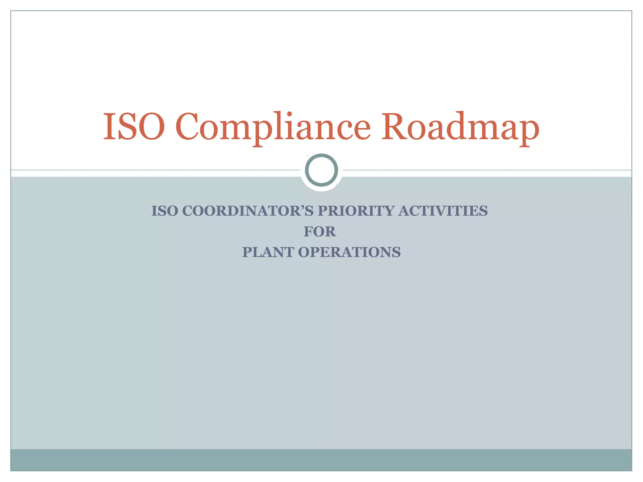 Compliance roadmap | PPT
