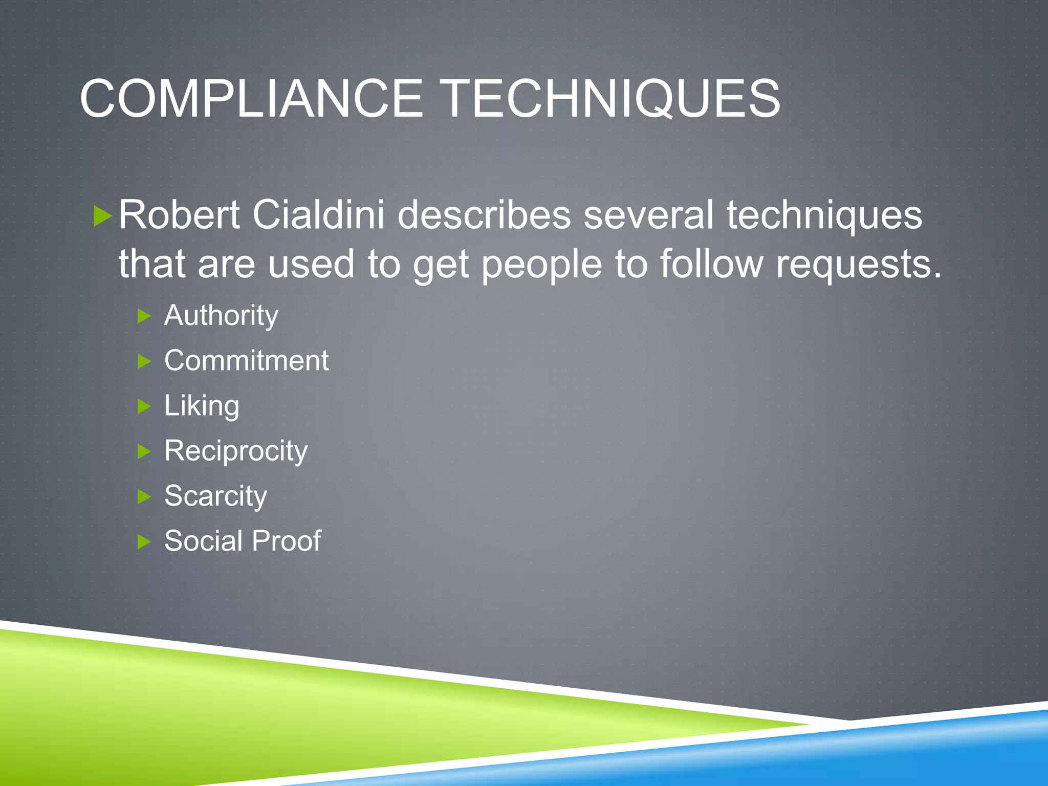 Compliance techniques power point | PPTX
