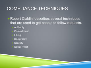 Compliance techniques power point | PPTX