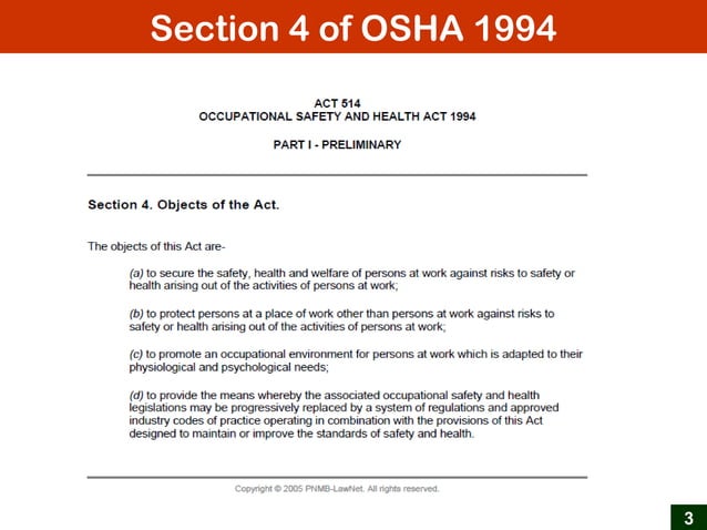 (PROF. SHUKOR) STEP-BY-STEP COMPLIANCE TO OSHA 1994 REGULATIONS. | PPT