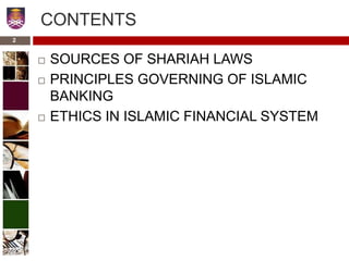 Fundamental of Islamic Banking - Compliance to the Scheme of Shariah ...