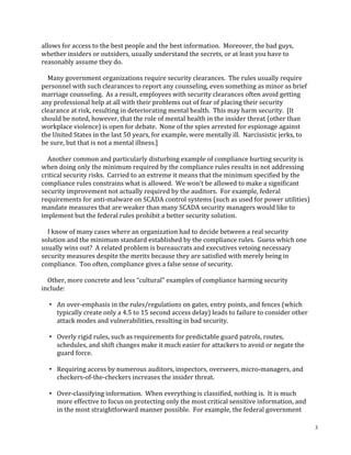 Compliance vs Security | PDF | Mental Health | Diseases and Conditions