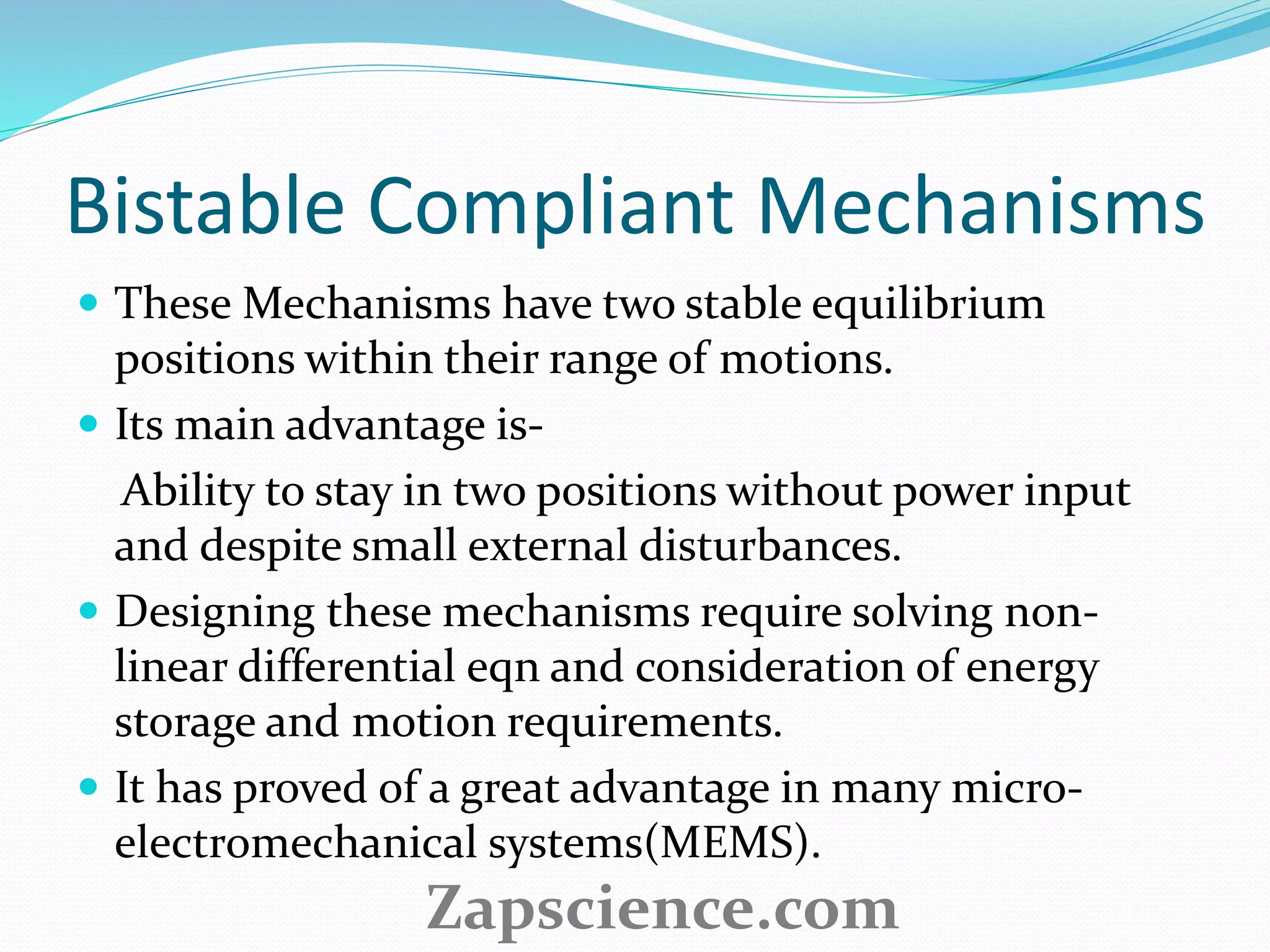 Compliant Mechanism and its Applications | PPTX
