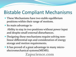 Compliant Mechanism and its Applications | PPTX