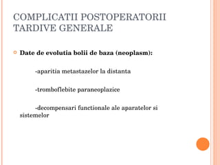 Complicații postoperatorii. diagnostic | PPT