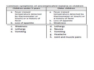 Complicated and uncomplicated malaria | PPT