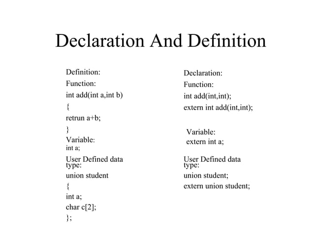 Complicated declarations in c | PPT