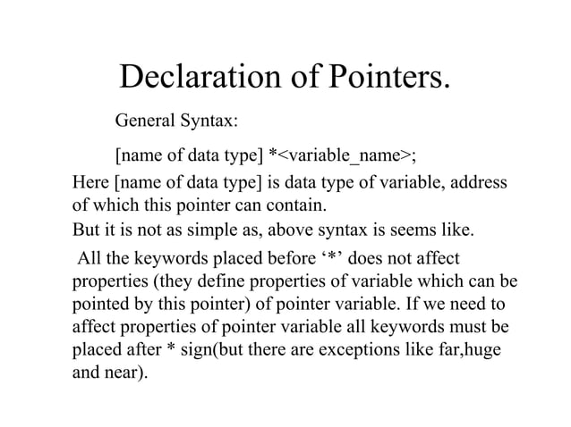 Complicated declarations in c | PPT