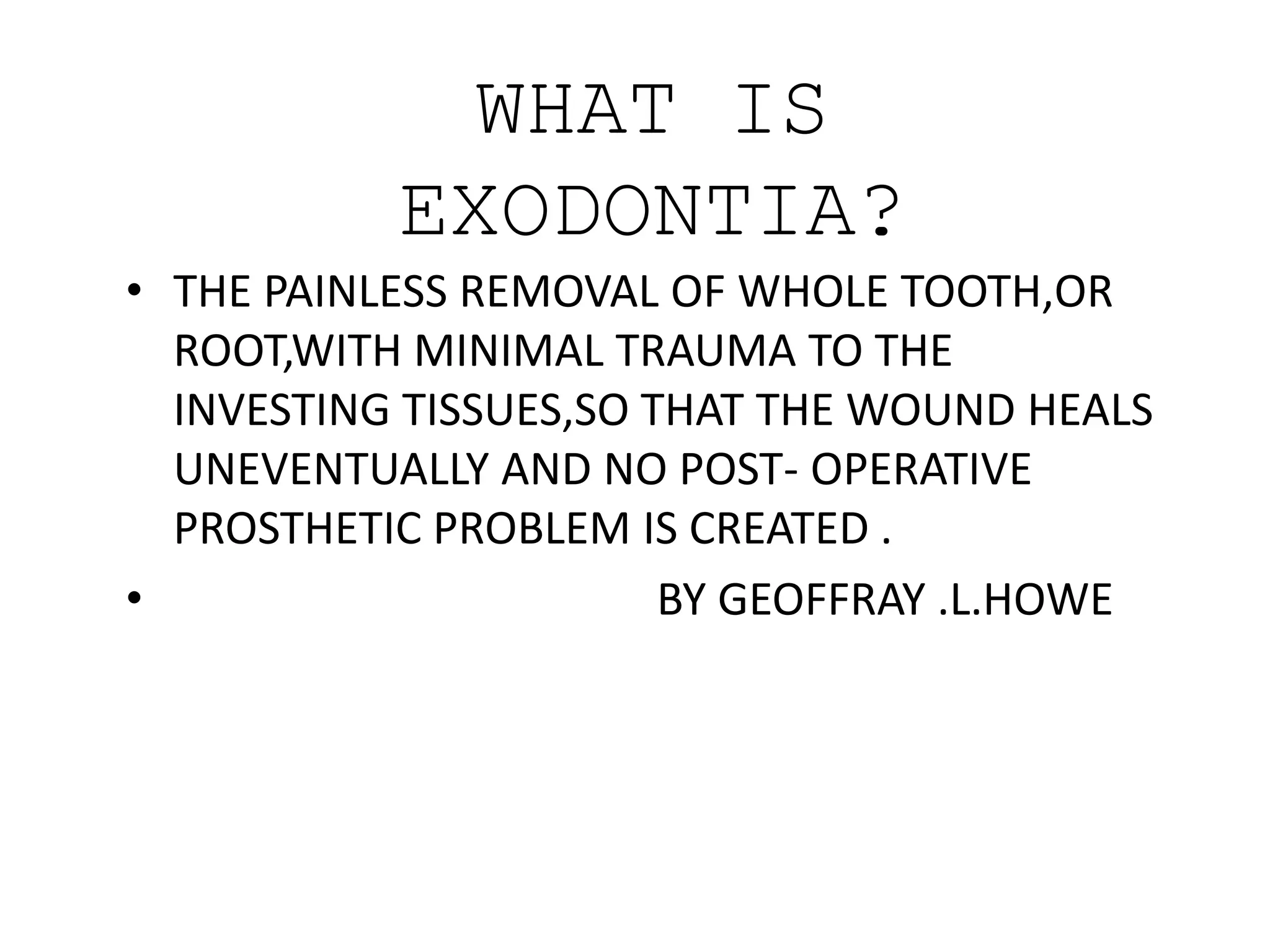 principles of complicated exodontia | PPTX