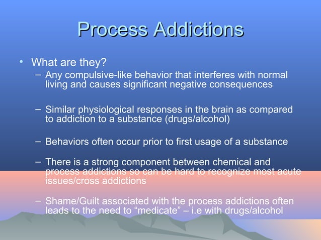 Complicated Interventions: Process Addictions and Beyond | PPT