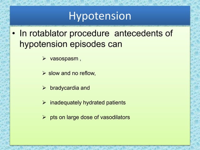 Complication and management of rotablation | PPTX