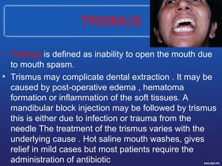 Complication and management of tooth extraction albayati | PPT