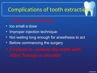 Complication and management of tooth extraction albayati | PPT