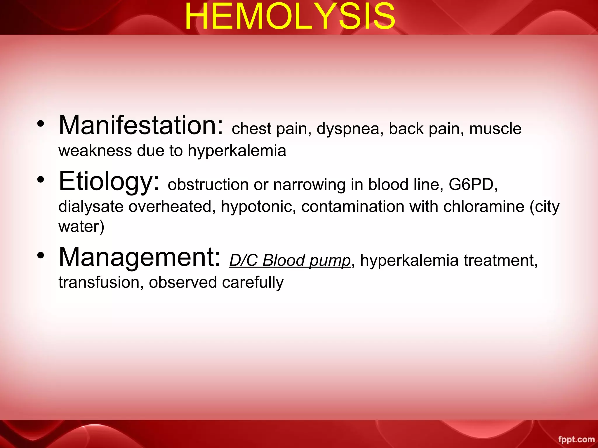 Complication during hemodialysis | PPT
