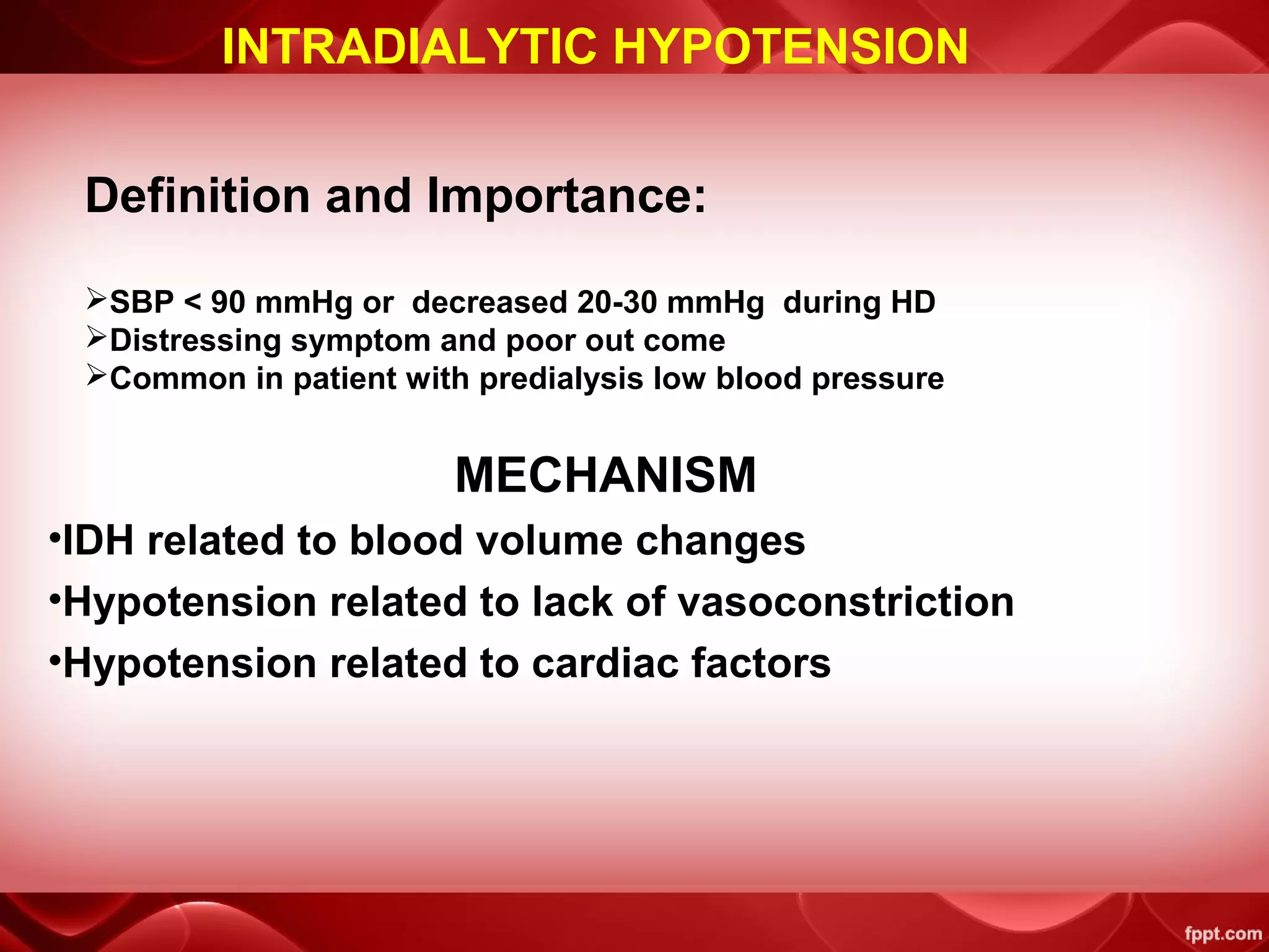 Complication during hemodialysis | PPT