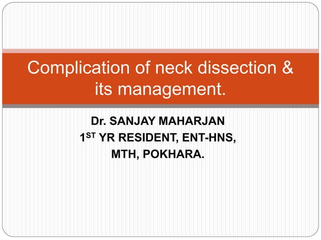 Complication neck dissection | PPT