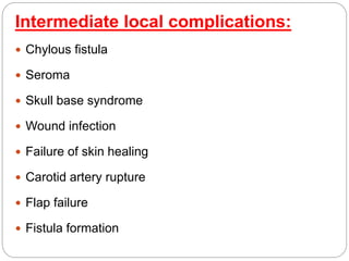 Complication neck dissection | PPTX