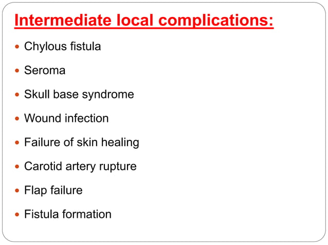 Complication neck dissection | PPT