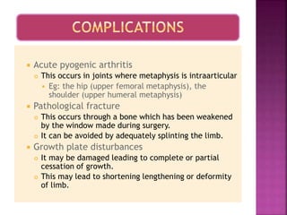 Complication of acute osteomyelitis | PPTX