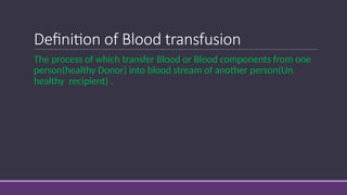 complication of blood transfusion in surgical patient | PPT
