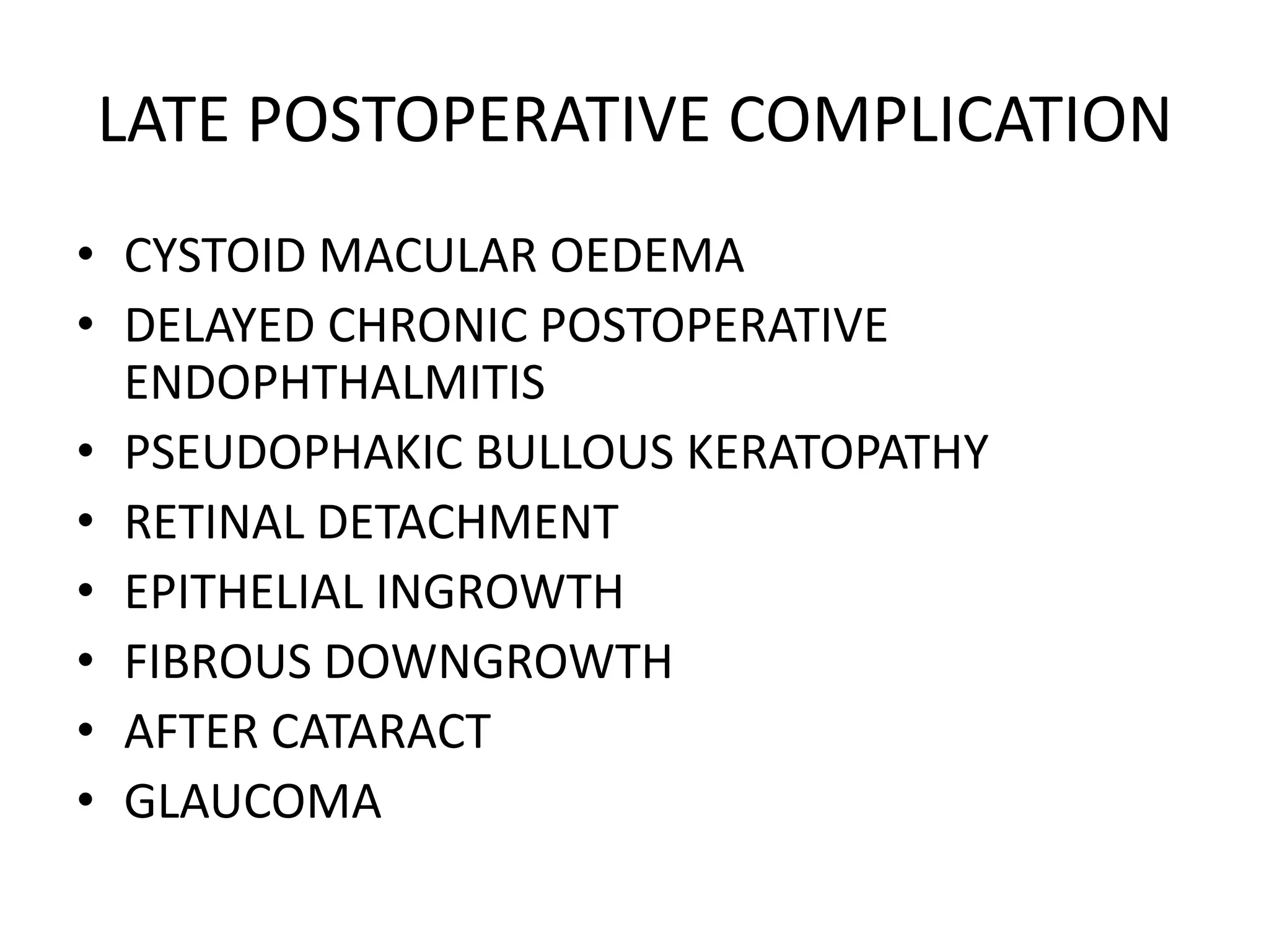 Complication of cataract surgery | PPSX