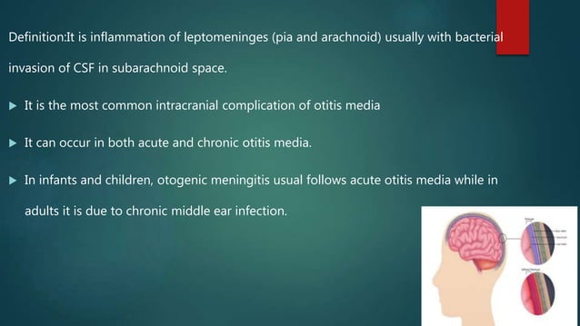 Complication of CSOM | PPTX | Ear, Nose and Throat Conditions ...