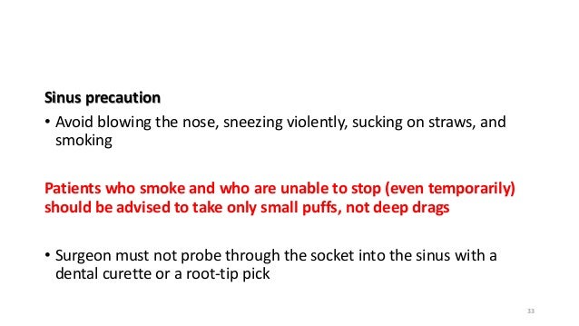 Complication of extraction