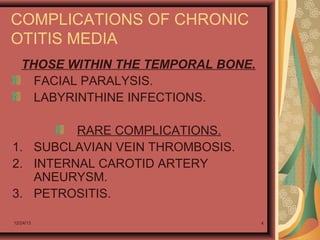Complications of chronic otitis media | PPT