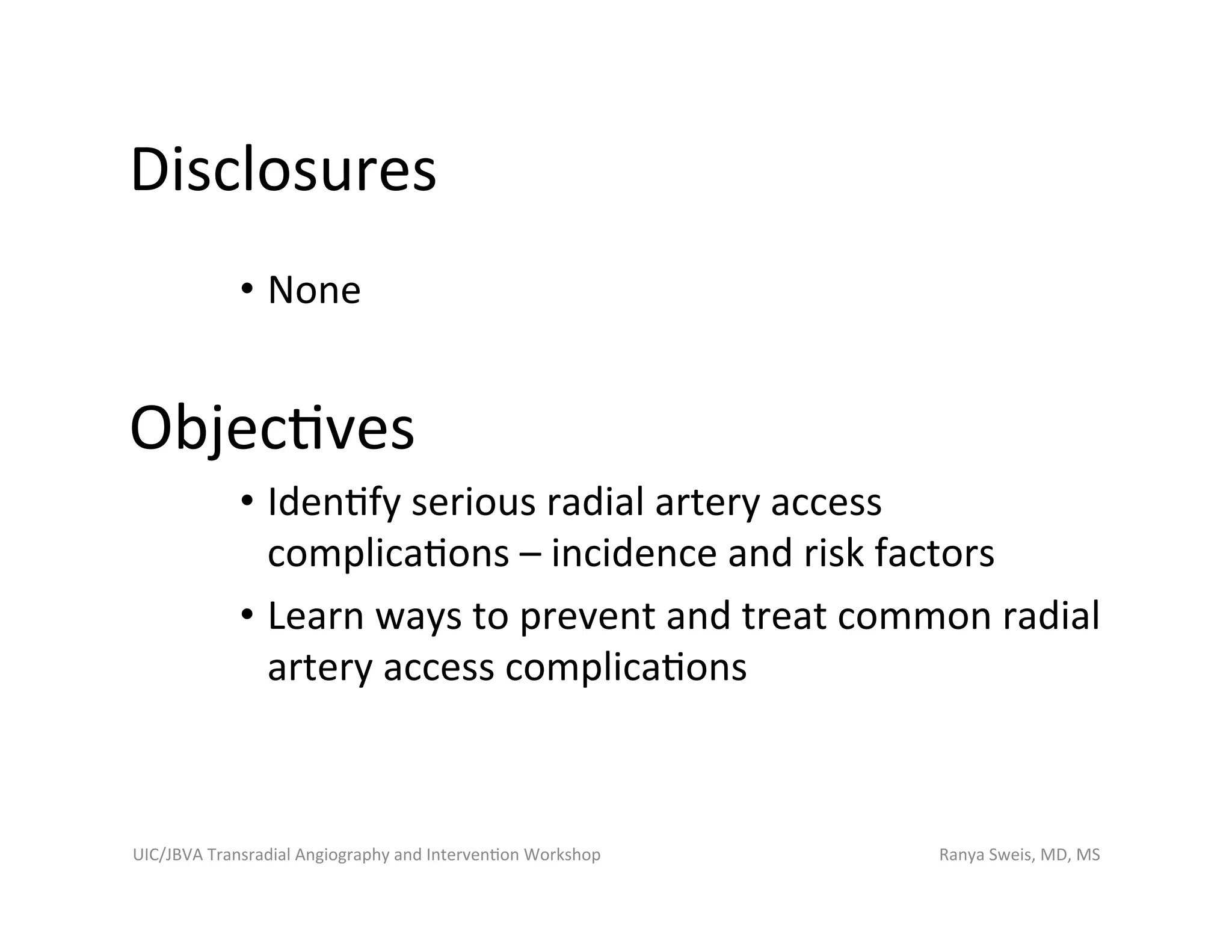 Sweis R 2016 Complications of radial access | PDF
