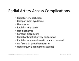 Sweis R 2016 Complications of radial access | PDF