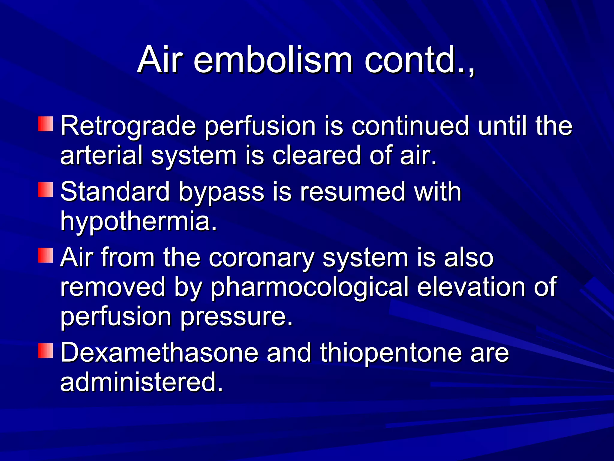 Complications and safety during cpb | PPT