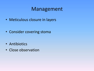 Complications – bowel perforation | PPTX