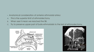 Complications in endoscopic sinus surgery | PPTX