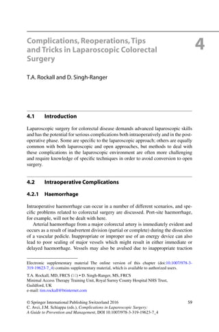 Complications in laparoscopic surgery | PDF