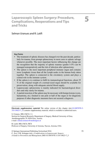 Complications in laparoscopic surgery | PDF