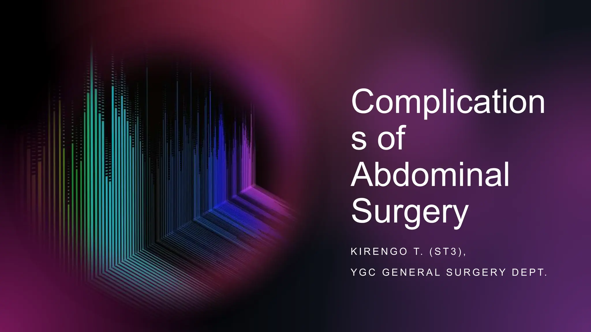Complications of abdominal surgery power point | PPTX
