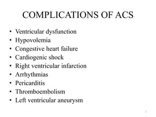 COMPLICATIONS OF ACUTE CORONARY SYNDROME AND ITS MANAGEMENT.pptx