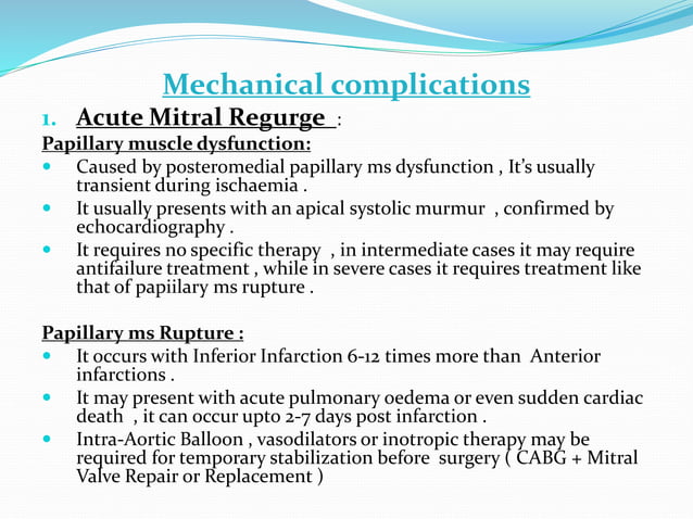 Complications of acute mi | PPTX