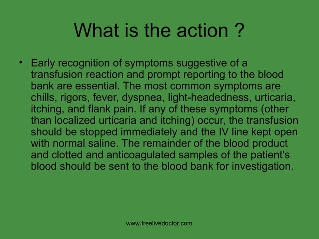 Complications of blood transfusion | PPT