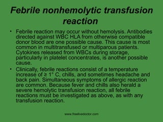 Complications of blood transfusion | PPT