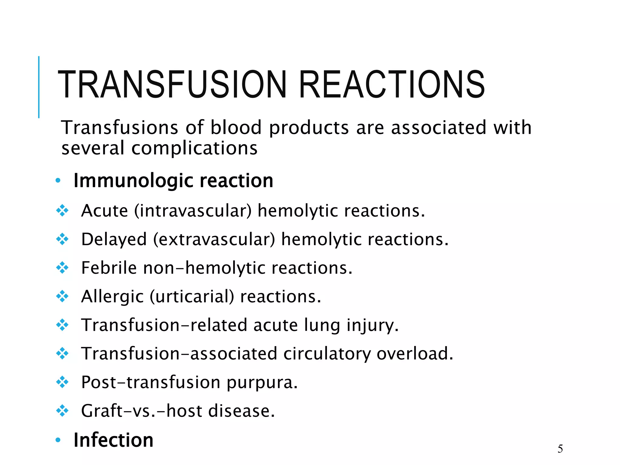 Complications of blood transfusion | PPT