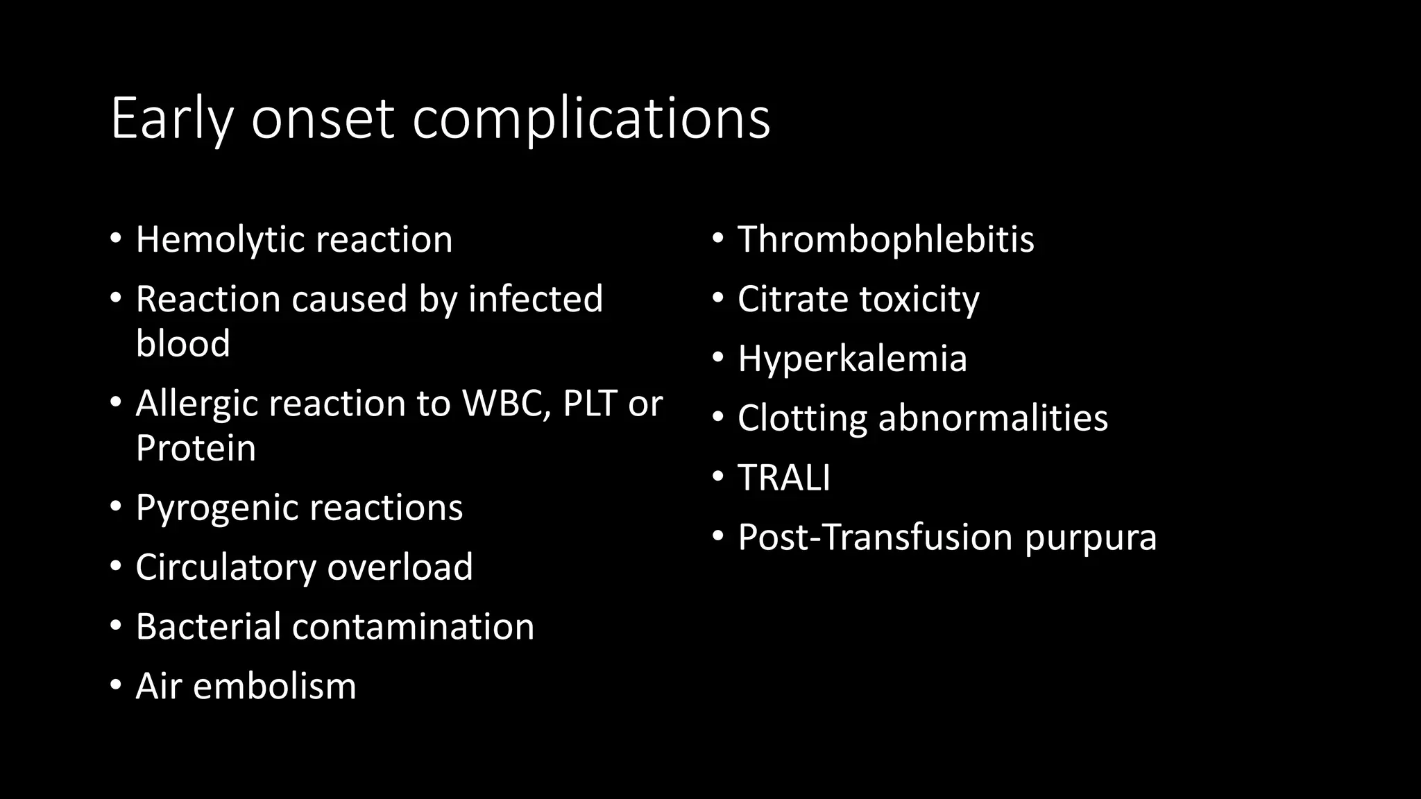 Complications of blood transfusion & management | PPTX