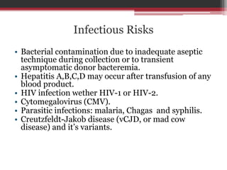 Complications of Blood Trasfusion | PPTX
