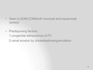Complications of Chronic Otitis Media | PPTX