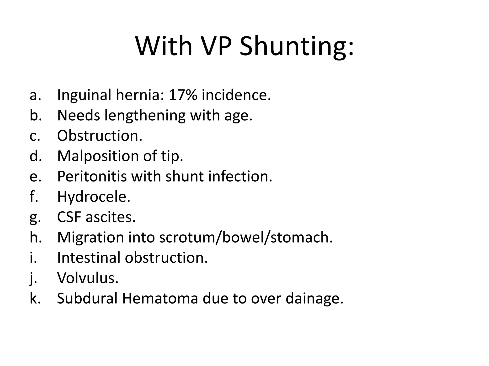 Complications of csf diversion procedures with their management | PPTX