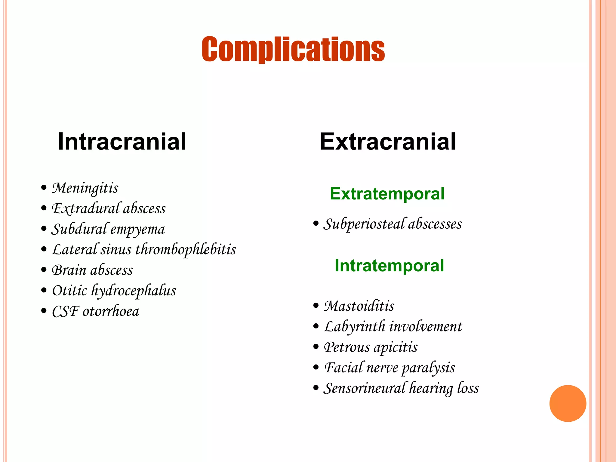 Complications of csom | PPTX