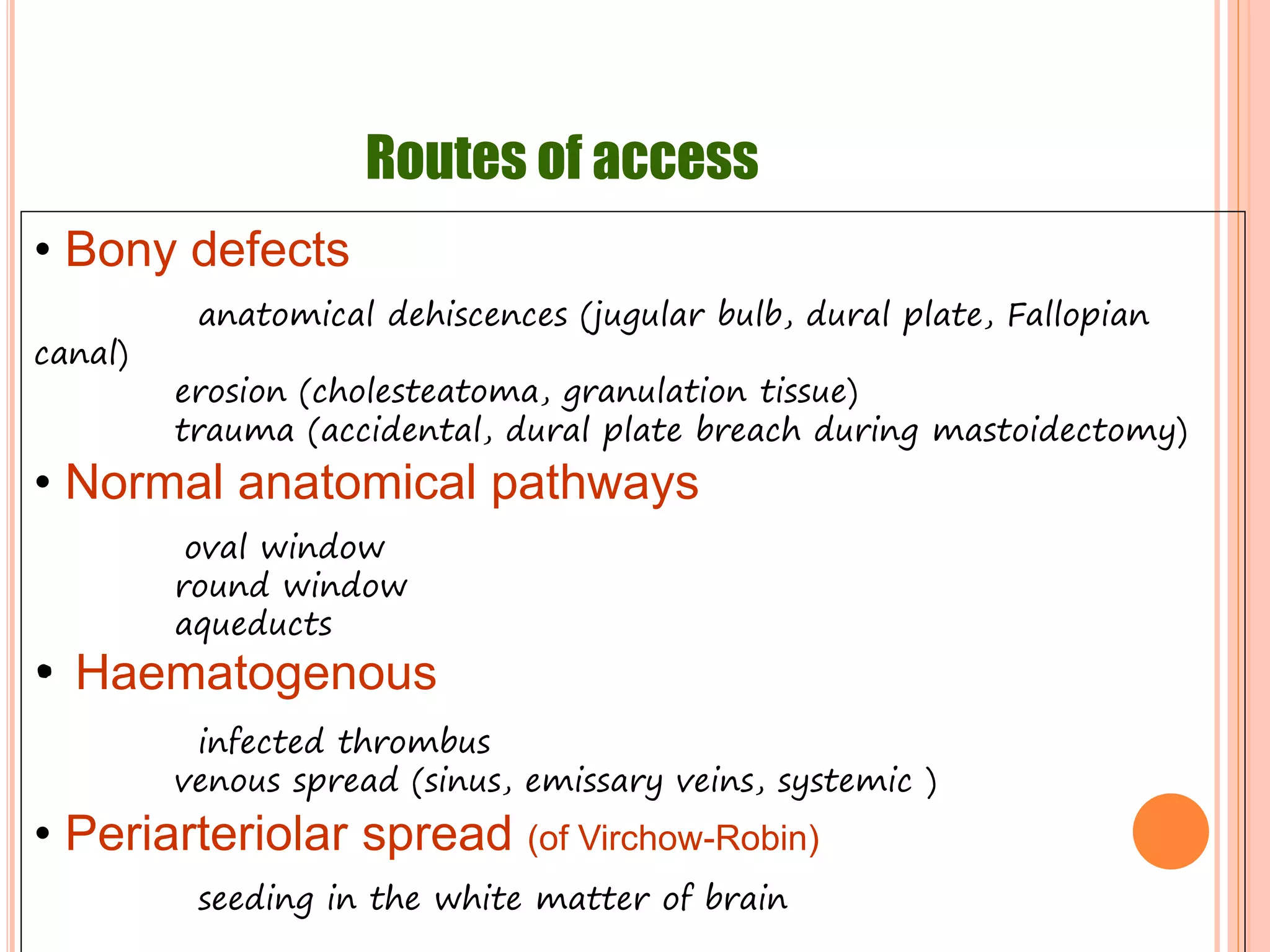Complications of csom | PPTX | Ear, Nose and Throat Conditions ...