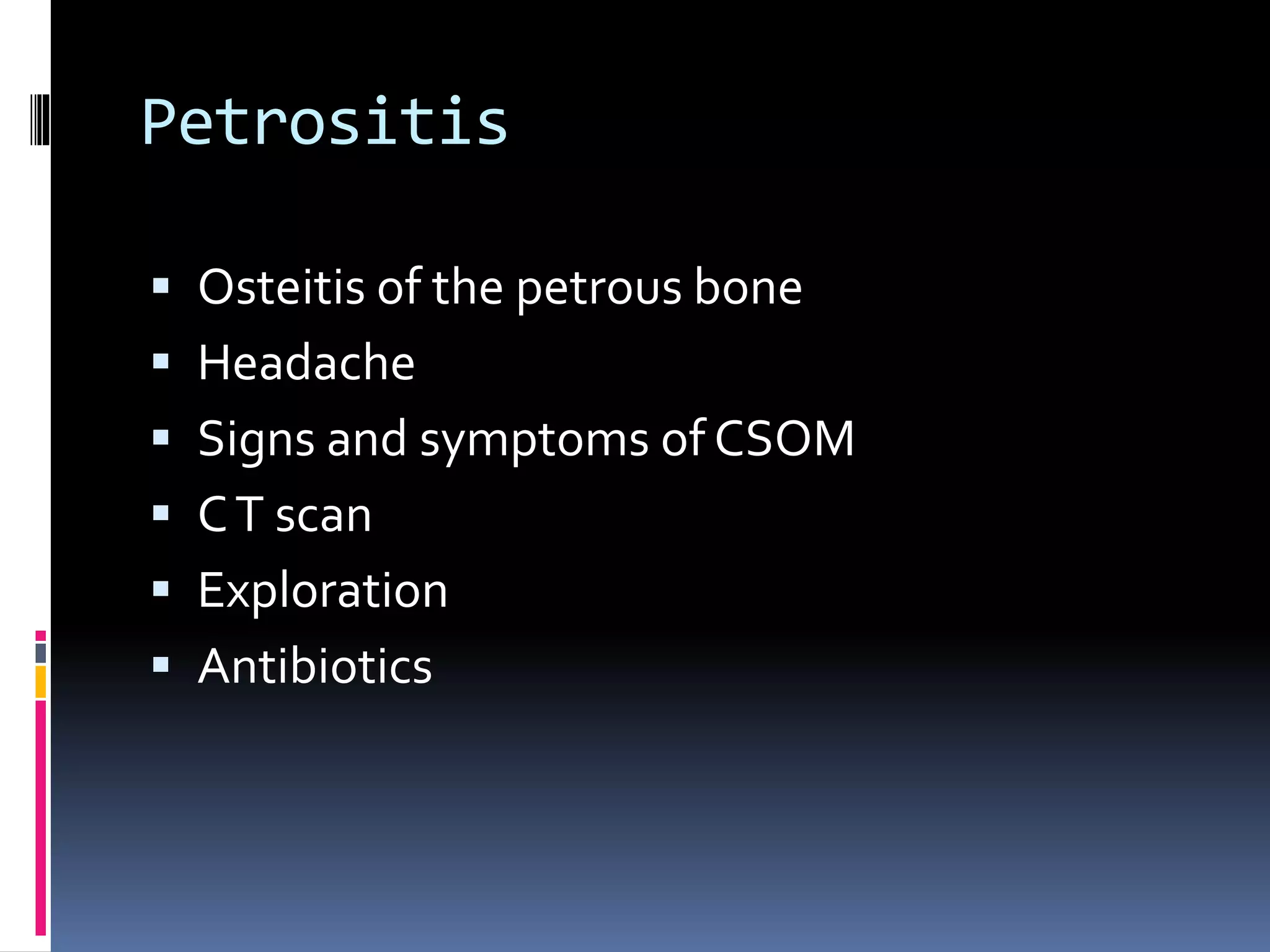 Complications of csom | PPTX