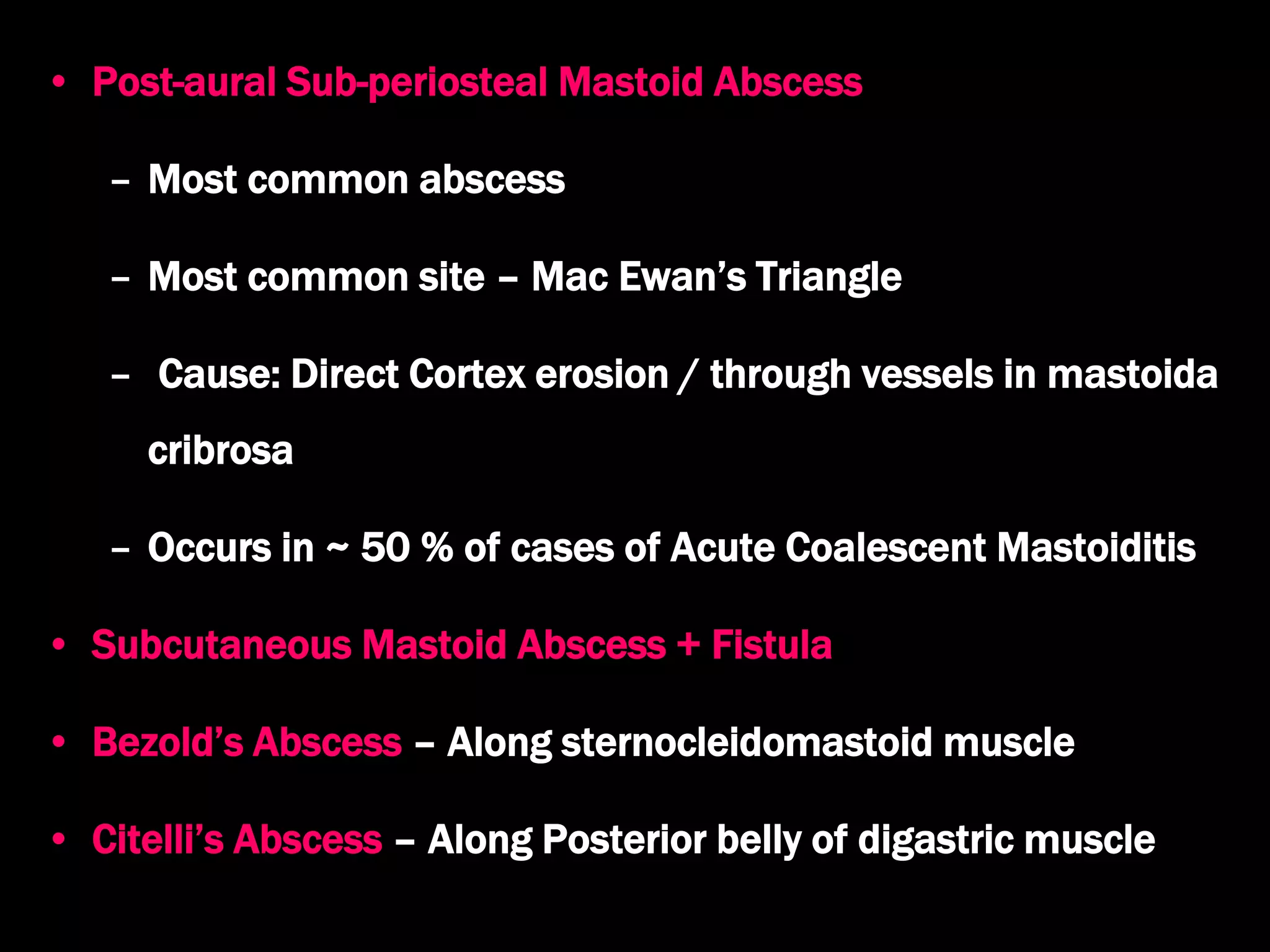 Complications of csom | PPT | Ear, Nose and Throat Conditions ...